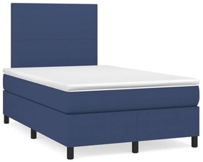 Box spring postel s matrací a LED modrá 120x190 cm textil,  3270189