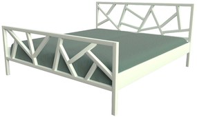 Nábytek ATIKA s.r.o. Kovová postel BRANCH Povrchová úprava: stříbrná RAL 9006, Rozměr: 180 x 200 cm
