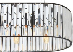 Kovové závěsné svítidlo se skleněným stínidlem Akiko – Premier Housewares