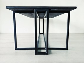 Konferenční stolek z dubového masivu Cross v industriálním designu