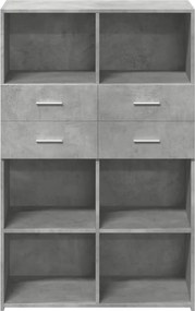 Skříň highboard betonově šedá 80x42,5x124 cm kompozitní dřevo 3281388