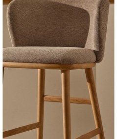 Světle hnědá barová židle (výška sedáku 65 cm) Ciselia – Kave Home