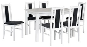 Jídelní stůl MAX 5 doprava zdarma deska stolu sonoma, nohy stolu bílá