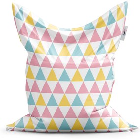 Sablio Sedací vak Classic Tříbarevné trojúhelníky - 150x100 cm
