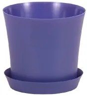 Autronic Obal na květiny plastový s podtáckem - barva fialová PLP008-14 PUR