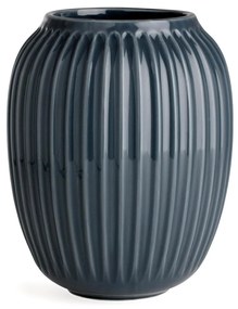 KÄHLER Keramická váza Hammershøi Anthracite 20 cm, šedá barva