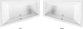 Besco Intima Duo asymetrická vana 170 x 125 cm pravá bílá VANINTID17P