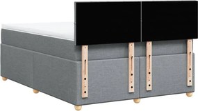 Box spring postel s matrací světle šedá 140 x 190 cm textil 3286675