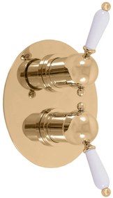 Slezák - RAV Vodovodní baterie vanová/sprchová vestavěná s přepínačem LABE zlato  Barva: Zlatá