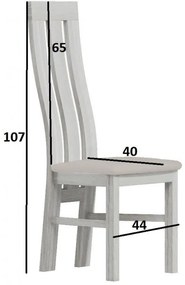 Casarredo Čalouněná židle PARIS bílá/Victoria 20