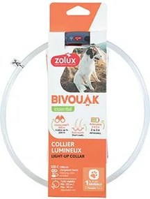 Zolux S.A.S. Obojek LED transparent BIVOUAK 30-60cm USB modrá Zolux