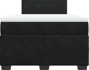Box spring postel s matrací černá 120 x 200 cm samet 3288578