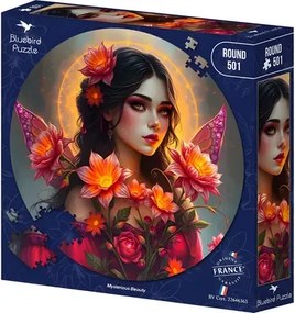 BLUEBIRD Kulaté puzzle Tajemná kráska / 501 dílků / průměr 45 cm