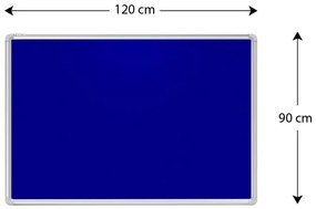 Allboards textilní nástěnka 120x90 cm (modrá) TF129N