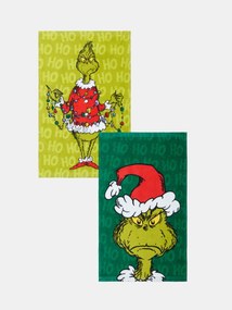 Sinsay - Sada bavlněných dětských ručníků na ruce s vánočním motivem 2 pack Grinch - zelená