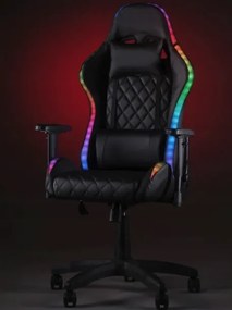 Stylová ergonomická herní židle s LED osvětlením