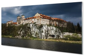 Obraz na skle Krakow castle River 100x50 cm