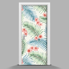 Wallmuralia Nálepka na dveře Havajský vzor 75x205