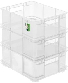 CURVER Úložný box, rovná plastová bedýnka, stohovatelný AURORA - 44 x 35 x 16 (19L)