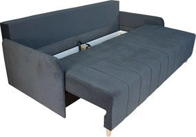 Eka Pohovka SATIRA, 207 cm Barva látky: Šedá (Amon 11)