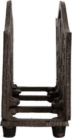Hnědý litinový stojan na ubrousky s kohutem - 17*6*12 cm