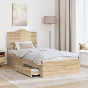 Rám postele se zásuvkou Sonoma dub 70 x 190 cm Kompozitní dřevo 3413668