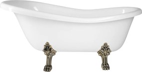 Polysan RETRO volně stojící vana 168x76,2x70cm, bílá, nohy bronz 43358