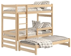 Dětské patrová postel Alis PPV 018 výsuvná 80x180 - borovice