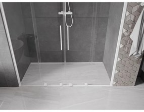 Mexen Velar Duo, posuvné dveře do otvoru 170x200 cm, 8mm čiré sklo, bílá, 871-170-000-02-20