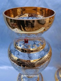 Vysoká váza bohatě zdobená zlatem - 43 cm