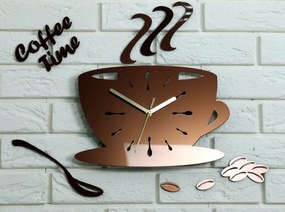 M.Clock Nástěnné akrylové 3D kuchyňské hodiny 64x43cm různé barvy Barva: zlaté