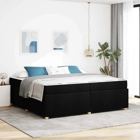 Rám postele s matrací Černá 200 x 200 cm textil 3399379