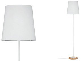 Paulmann 79634 Neordic Stellan, stojací lampička ze dřeva, kovu a bílé látky, 1x20W LED E27, výška 161cm
