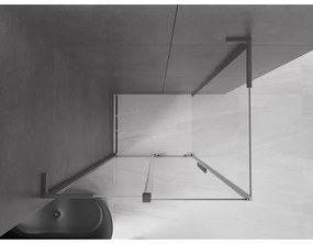 Mexen Velar L, sprchový kout s posuvnými dveřmi 100 x 110 cm, 8mm čiré sklo, grafit broušený, 871-100-110-03-65