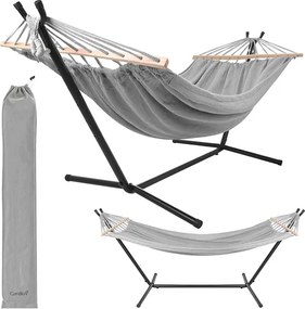 Iso Trade Zahradní houpací síť 200x150cm Gardlov s rámem 27293