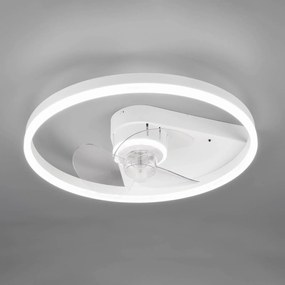 Stropní ventilátor Borgholm s LED, CCT, bílá