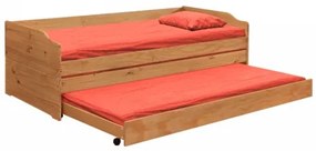 Rozkládací pohovka postel masiv borovice 90x200 FENIX vosk 8801V