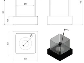 Kratki TANGO3/BIALY/TUV - BIO krb TANGO3 30,3x30 cm 1kW bílá