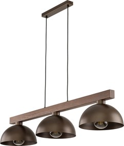 TK Lighting Hnědý závěsný lustr Oslo pro žárovku 3x E27 TK6299