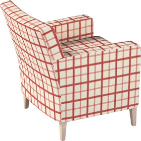 Potah na křeslo IKEA Karlstad barva červená látka vzorované