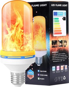 Verk Group Imitace živého plamene led žárovky e27 9w dekorativní