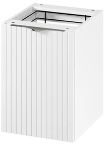 Cersanit Tirso, nízká doplňková skříňka s košem na prádlo 400x446x551 mm, bílá matná, S1017-029