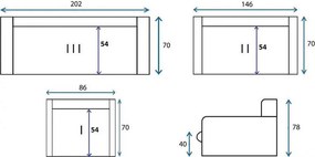 Casarredo - Komfort nábytek Trojmístná pohovka HALLE výběr barev | potah: orinoco 24