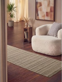 Béžový ručně tkaný vlněný běhoun 80x250 cm Camden Parker – Ted Baker