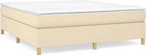 Box spring postel s matrací krémová 160x200 cm textil 3144535