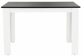 Tempo Kondela Jídelní stůl KRAZ 120x80, bílá/černá