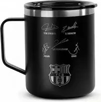 Runbott FC Barcelona Black / Termohrnek / 400 ml / nerezová ocel