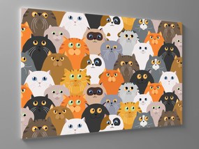 Liox Obraz kočičí plakát Rozměr: 120 x 80 cm
