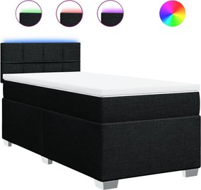 Box spring postel s matrací černá 90x190 cm textil 3288045