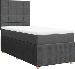 Box spring postel s matrací tmavě šedá 80 x 200 cm textil 3291884